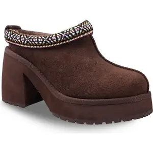 CANDIE'S Leora Platform Clog - Brown Suede