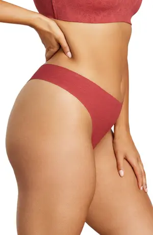 SIELLA Soft Lace Thong - Rosewood