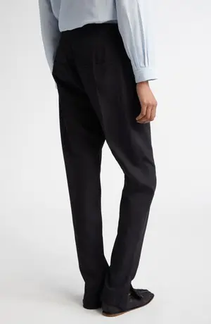 SETCHU Origami Pintuck Straight Leg Trousers