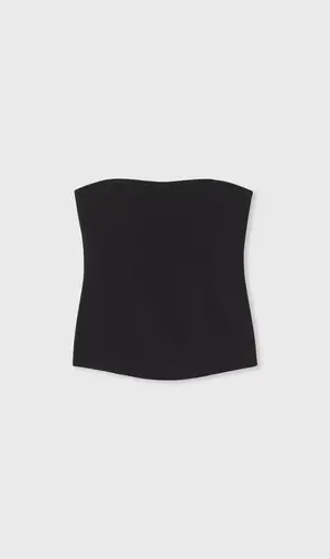 Co Strapless Bustier Top - Black