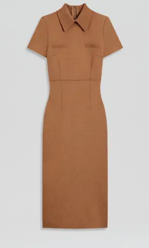 Scanlan Theodore Crepe Knit Collar Dress