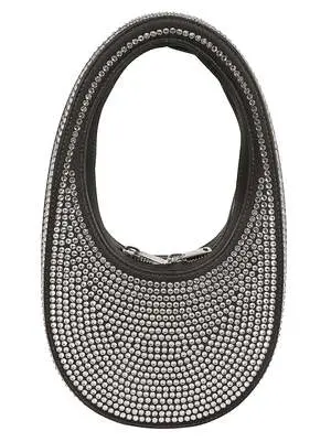 Coperni Baby Heart Shoulder Bag - Black Crystal