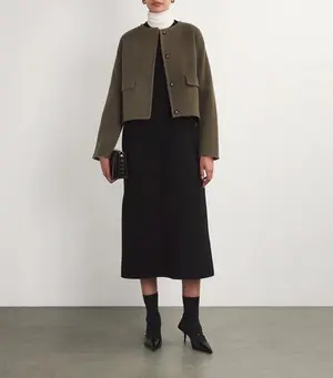 YVES SALOMON Wool-cashmere Structured Jacket