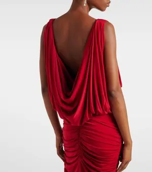 Magda Butrym Ruched Draped Midi Dress