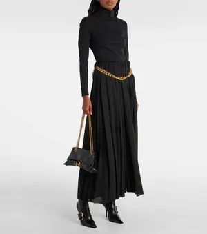Balenciaga Pleated Maxi Skirt