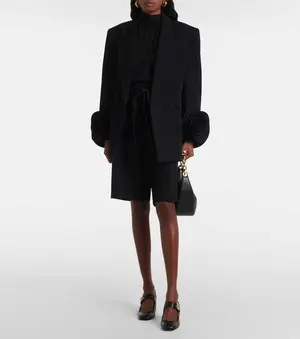 Valentino Garavani Virgin Wool Sable Bermuda Pants