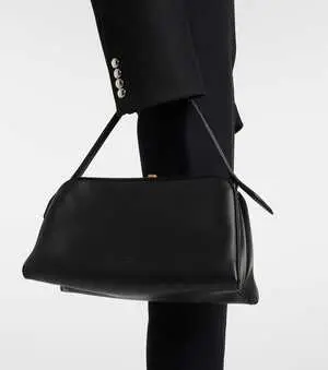 Khaite Cate Leather Shoulder Bag - Black