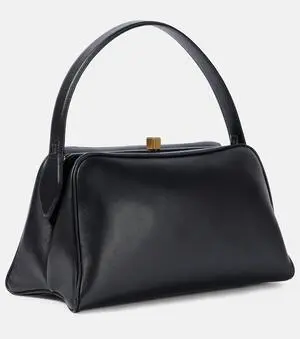 Khaite Cate Leather Shoulder Bag - Black