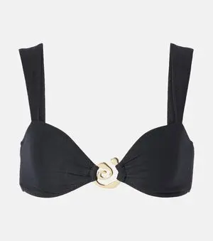 SAME Spiral Bikini Top - Black