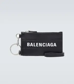 Balenciaga Cash Card Case On Keyring - Black
