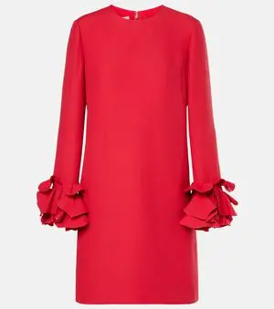 Valentino Garavani Crepe Couture Mini Dress With Ruffles