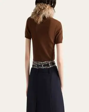 Prada Short Sleeve Sweater - Tabacco