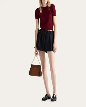 Prada Short Sleeve Sweater - Tabacco