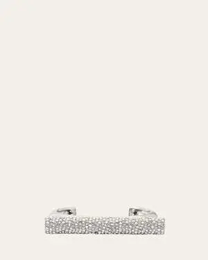Alexander McQueen Crystal Cuff Bracelet - Silver