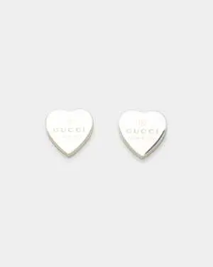 Gucci Engraved Heart Trademark Earrings