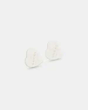 Gucci Engraved Heart Trademark Earrings
