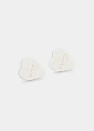 Gucci Engraved Heart Trademark Earrings