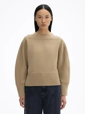 HOUSE OF DAGMAR Curved Knit Sweater
