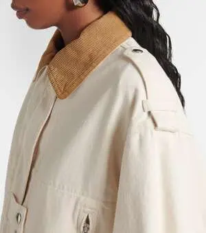 Isabel Marant Julie Corduroy-trimmed Denim Jacket
