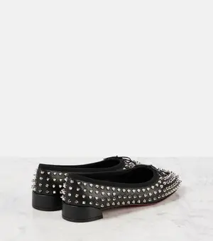 CHRISTIAN LOUBOUTIN Spiked Leather Ballet Flats - Black