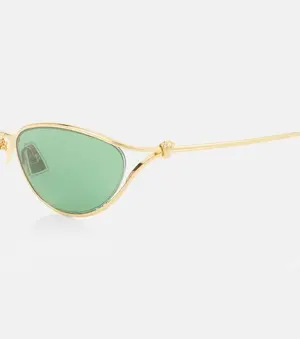 Bottega Veneta Knot Cat-eye Sunglasses - Gold