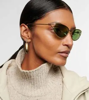 Bottega Veneta Knot Cat-eye Sunglasses - Gold