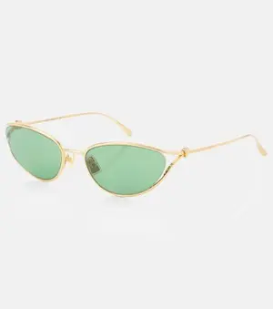 Bottega Veneta Knot Cat-eye Sunglasses - Gold
