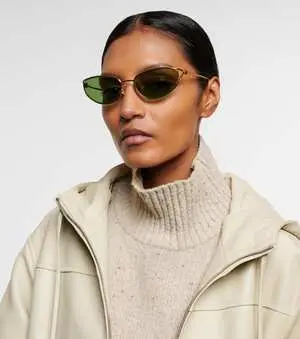 Bottega Veneta Knot Cat-eye Sunglasses - Gold