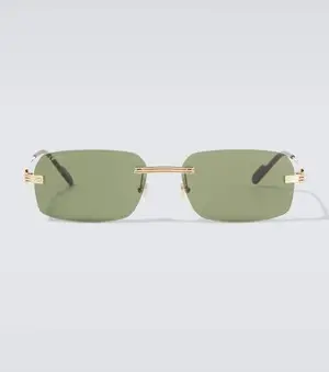 CARTIER Première De Rectangular Sunglasses - Gold