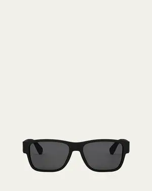 BVLGARI Aluminum Geometric Sunglasses - Black