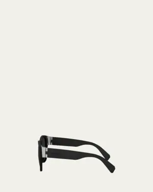 BVLGARI Aluminum Geometric Sunglasses - Black