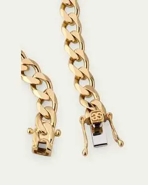 SYDNEY EVAN 14k And Diamond Love Script Curb Link Chain Bracelet
