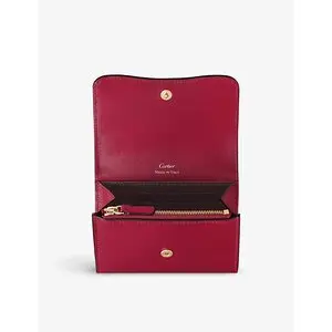 Cartier Panthère De Mini Leather Wallet - Cherry Red