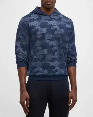 Peter Millar Peter Millar Reversible Camo Popover Hoodie - Navy