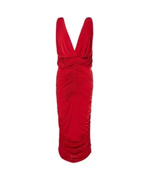 Magda Butrym Ruched Draped Midi Dress