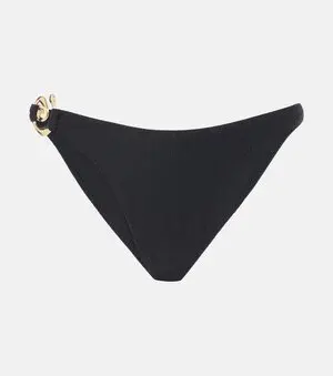 SAME Name Spiral Low-rise Bikini Bottom - Black