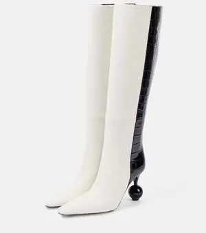 Jacquemus Les Bottes Bisou Leather Knee-high Boots
