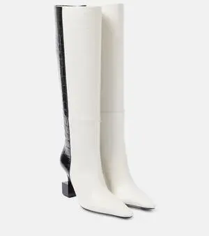 Jacquemus Les Bottes Bisou Leather Knee-high Boots - Black