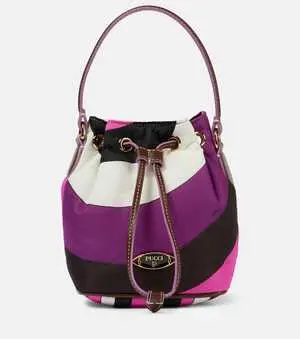 Emilio Pucci Yummy Iride Canvas Bucket Bag - Pink