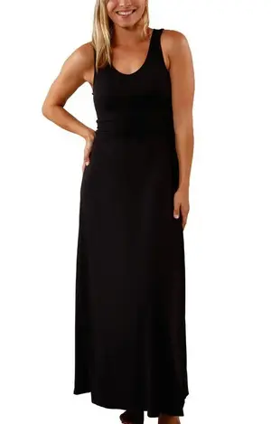 UV SKINZ V-neck Maxi Dress - Black