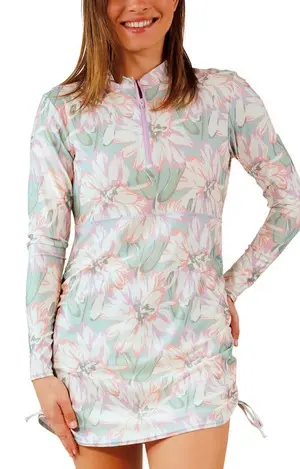 UV SKINZ Convertible Swim Shirtdress - Aurora Bloom