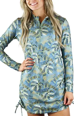 UV SKINZ Convertible Swim Shirtdress - Tahoe Tropical