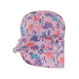 UV SKINZ Swim Flap Sun Hat - Fancy Flamingos