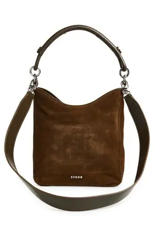 Staud Mel Suede Shoulder Bag - Truffle