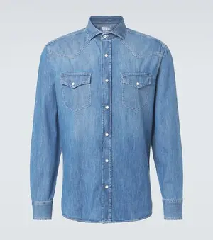 Brunello Cucinelli Denim Shirt - Blue