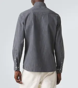 Brunello Cucinelli Denim Shirt - Grey