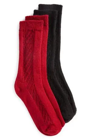 Hue Assorted 2-pack Seed Stitch Boot Socks