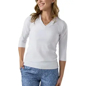 UV SKINZ V-neck Sun & Swim Shirt White