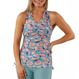 UV SKINZ UV Skinz Ruched Tank Top California Poppies