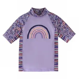 UV SKINZ Short Sleeve Swim Shirt - Lavender Fields